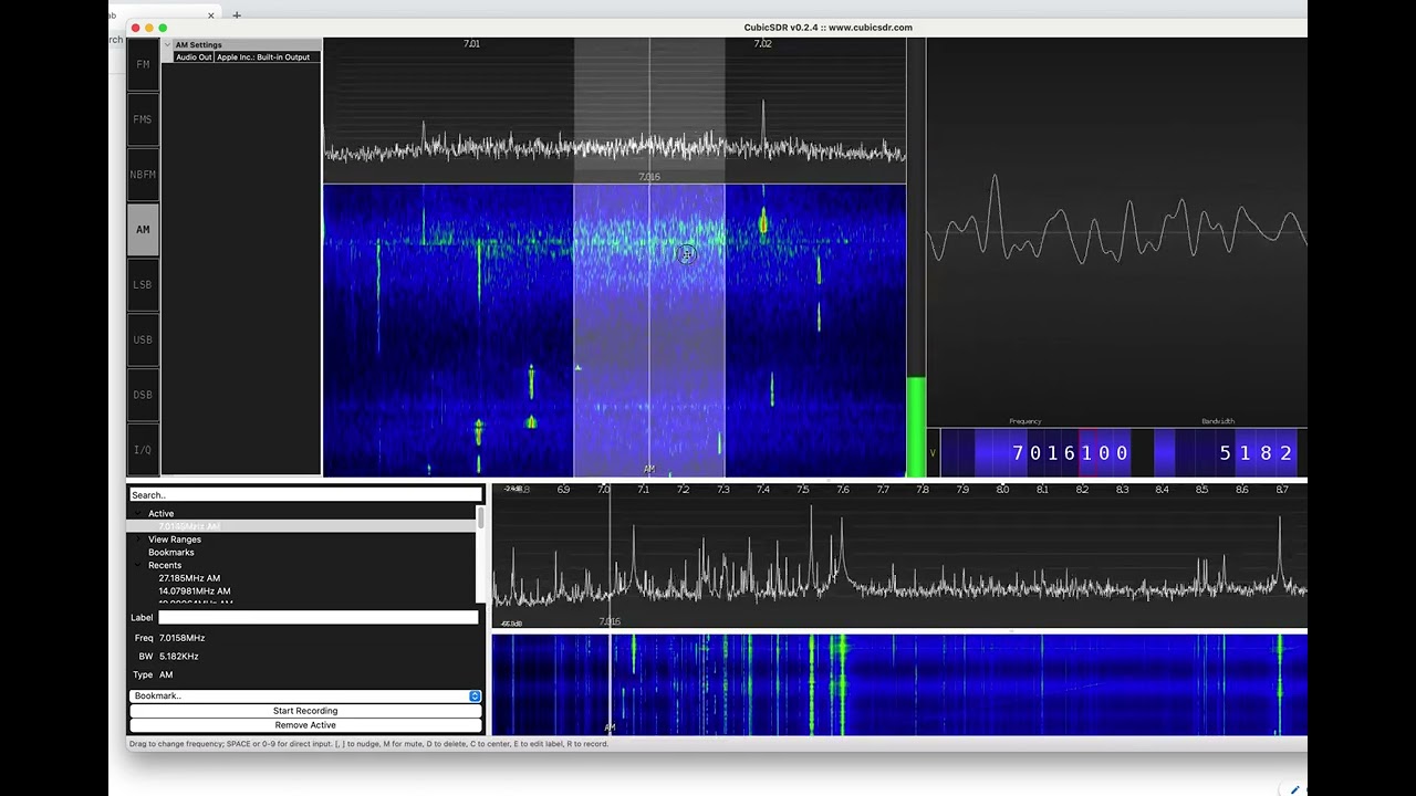 Quickstart CubicSDR with RTL-SDR USB Dongle How to USE