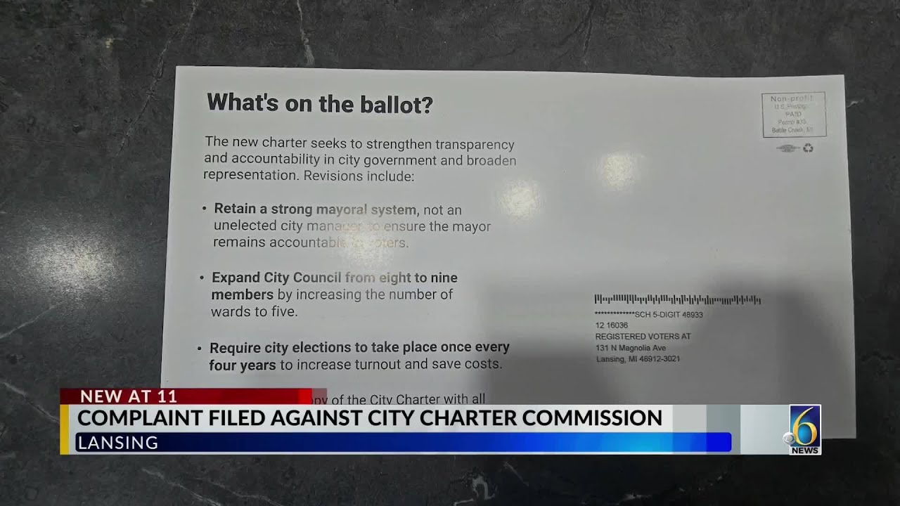 Complaint filed against city charter commission