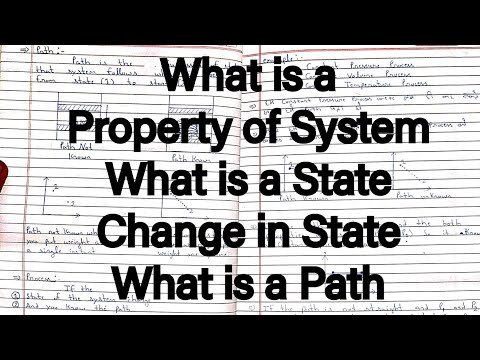 What is a Property of Systems, State, Change in State, Path. #thermodynamics #easynotes #search