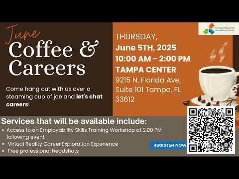 June 5th Coffee and careers
