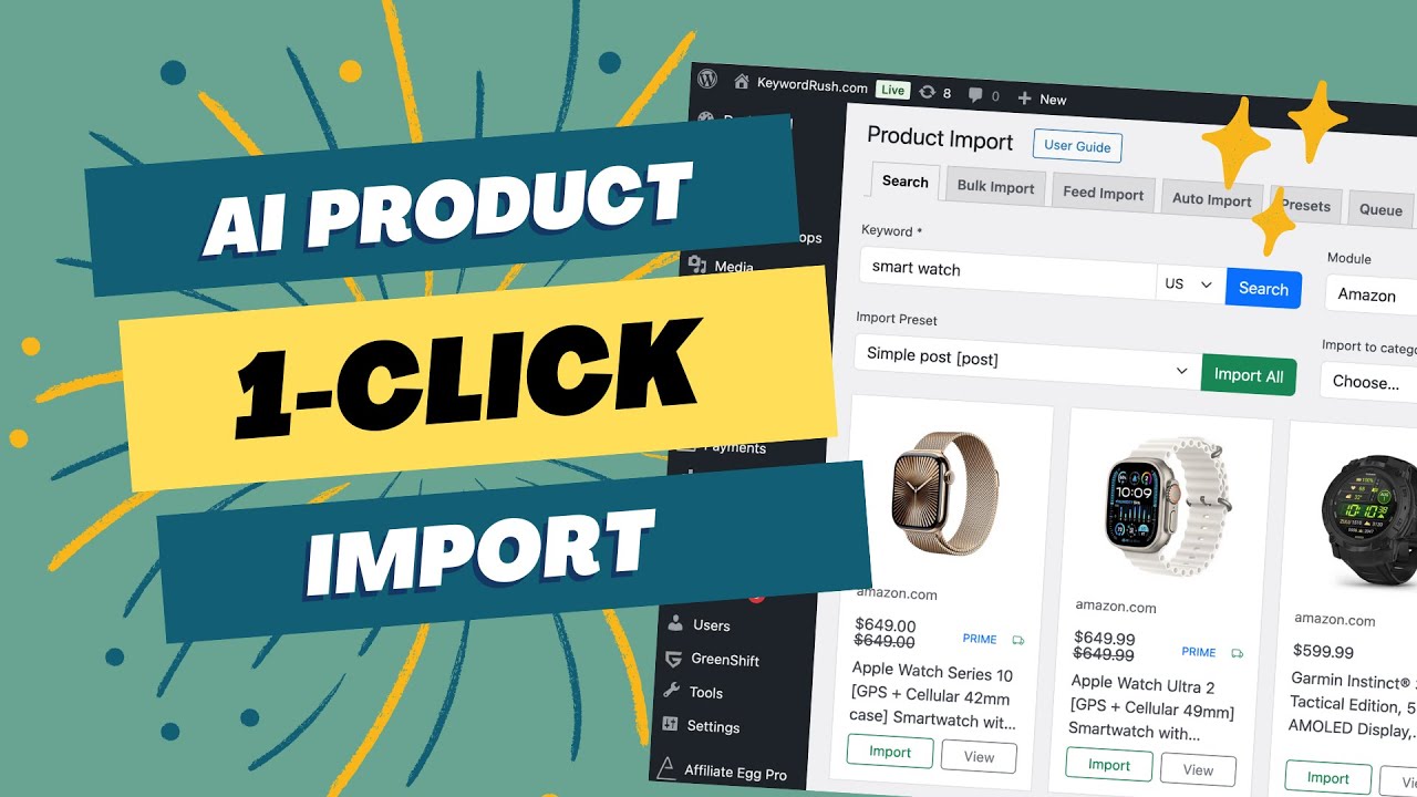 One-Click AI Product Import with Content Egg