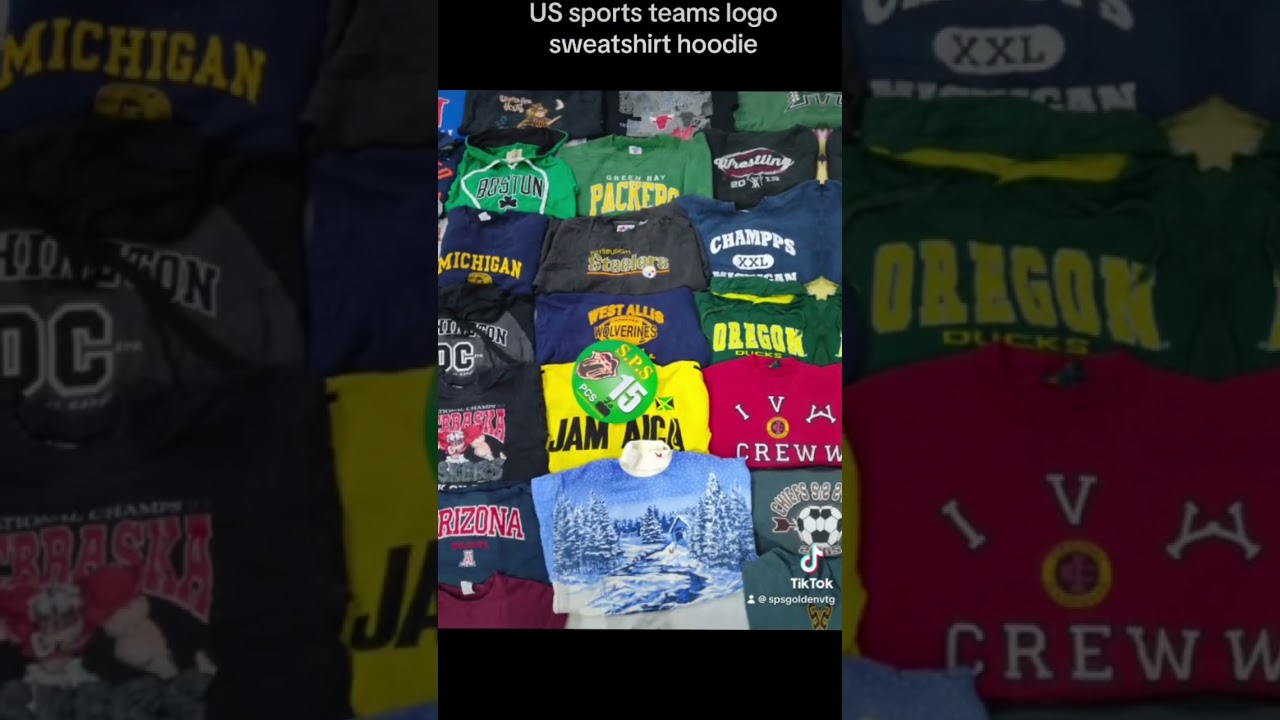 US sports teams logo and collage logos hoodies and sweatshirts. Per bale 70 pieces .#sweatshirts