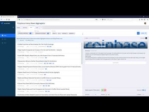 Cryptocurrency News Aggregator - filtering cryptonews