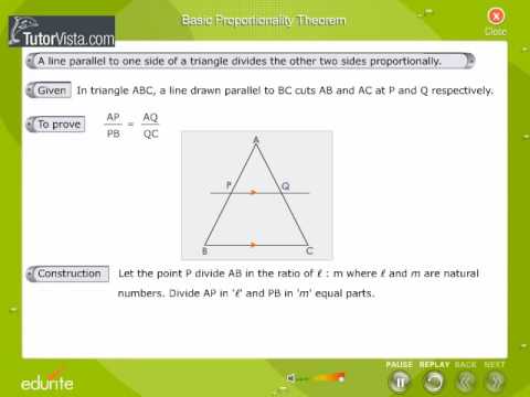 Basic Proportionality Theorem (Thales Theorem) Video Lecture - Class 10