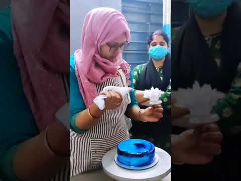 WhatsApp @7979779953 for Online Baking Class Gel colour with Chinese flower on top #shorts