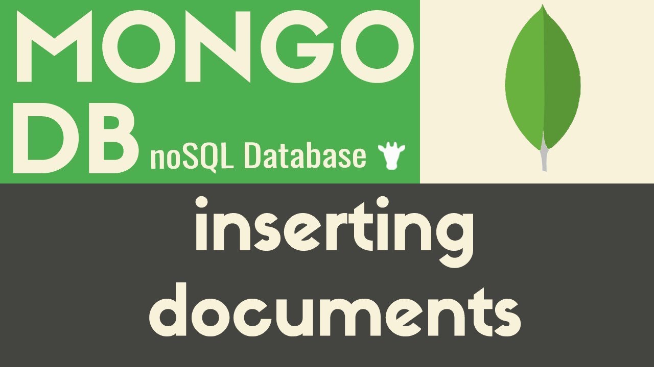 Inserting Documents | MongoDB | Tutorial 5