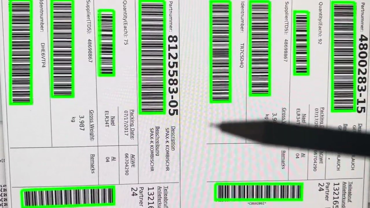 barKoder's Batch MultiScan barcode scanning algorithm