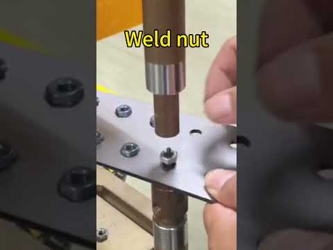 Weld nuts using a welding machine for quick welding