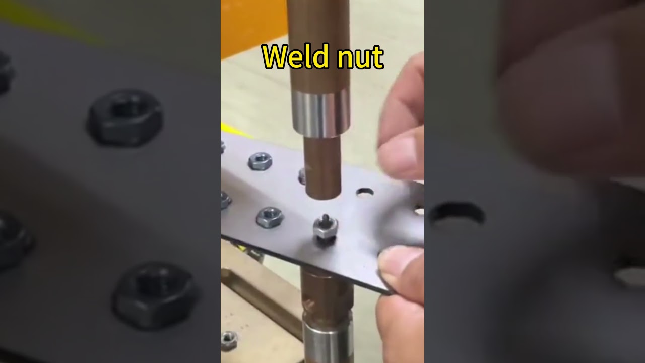 Weld nuts using a welding machine for quick welding
