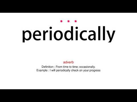How to pronounce periodically - Vocab Today
