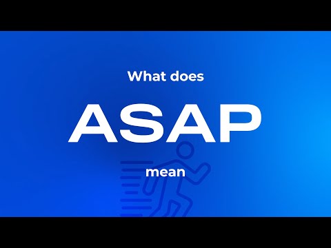What does asap mean