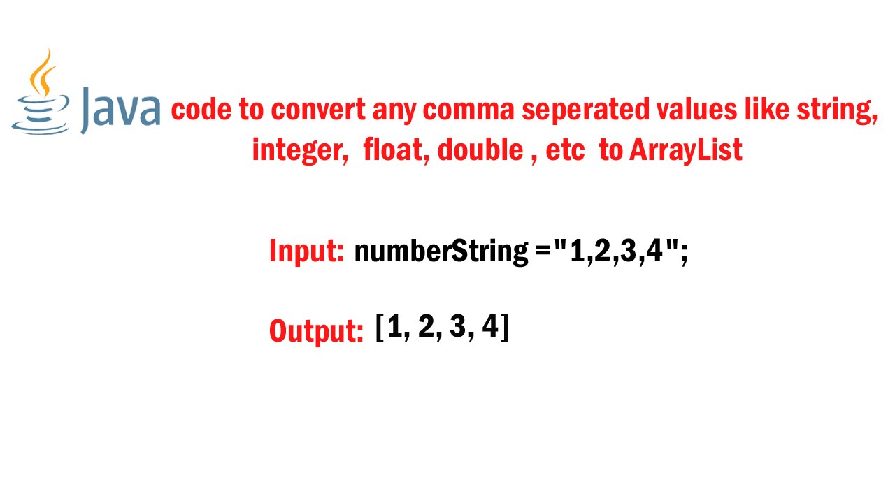 Convert Comma Separated String to ArrayList using Java
