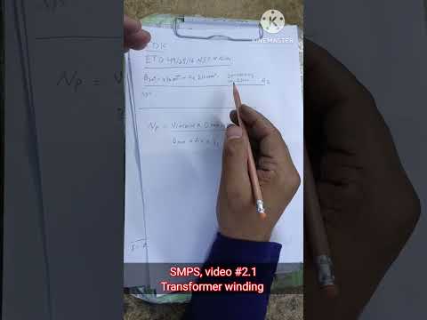 SMPS, video 2.1, ferrite core winding calculations