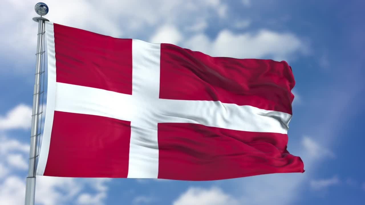 Denmark Flag Animation Motion Graphics