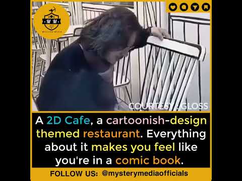 A 2D Cafe, A Cartoonish Design Themed Restaurant