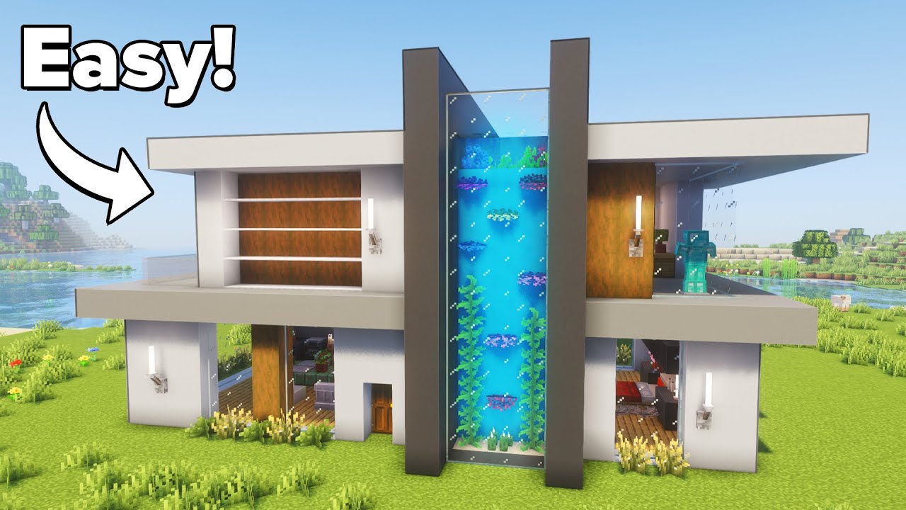 Minecraft: How to Build a Modern Aquarium House | Tutorial🏠 - Minecraft ...