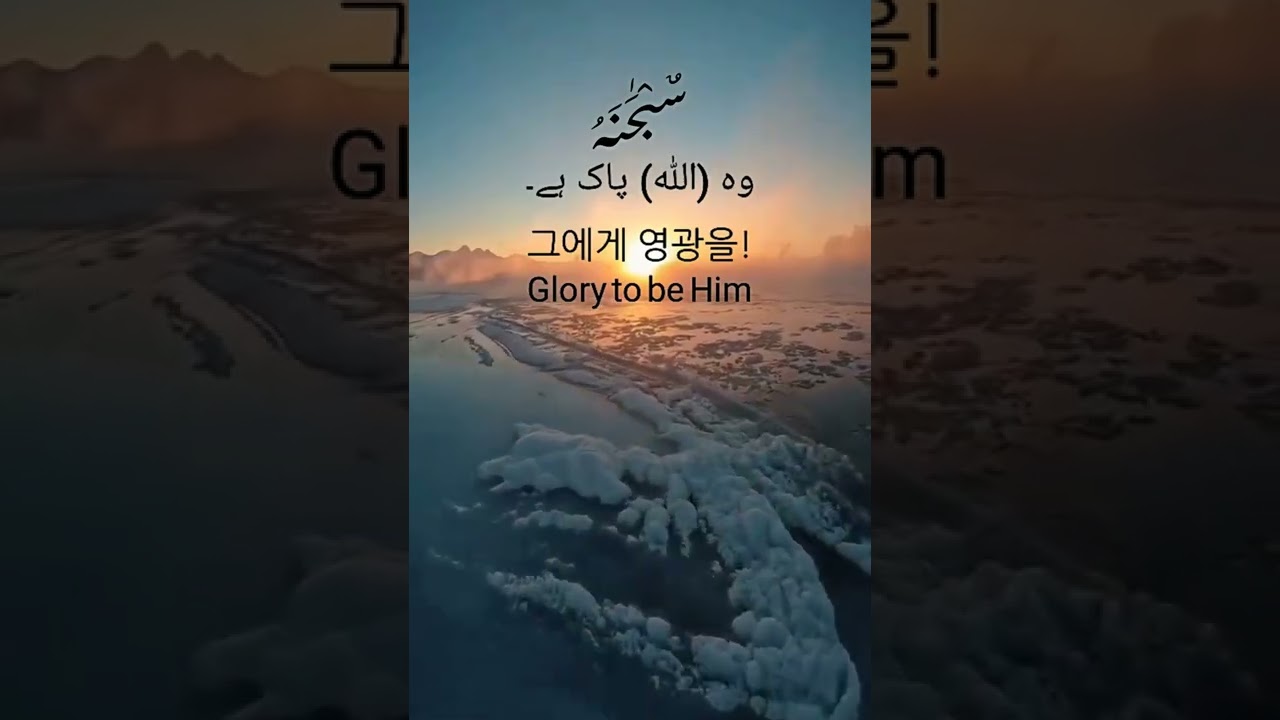 islamic short video surah maryam v:34-36 with urdu,korean,eng translation