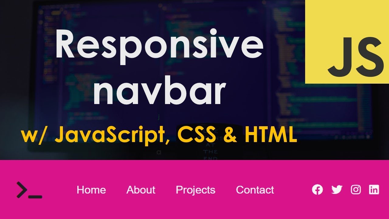 Responsive Dropdown Navigation Menu – Vanilla JavaScript, CSS & HTML