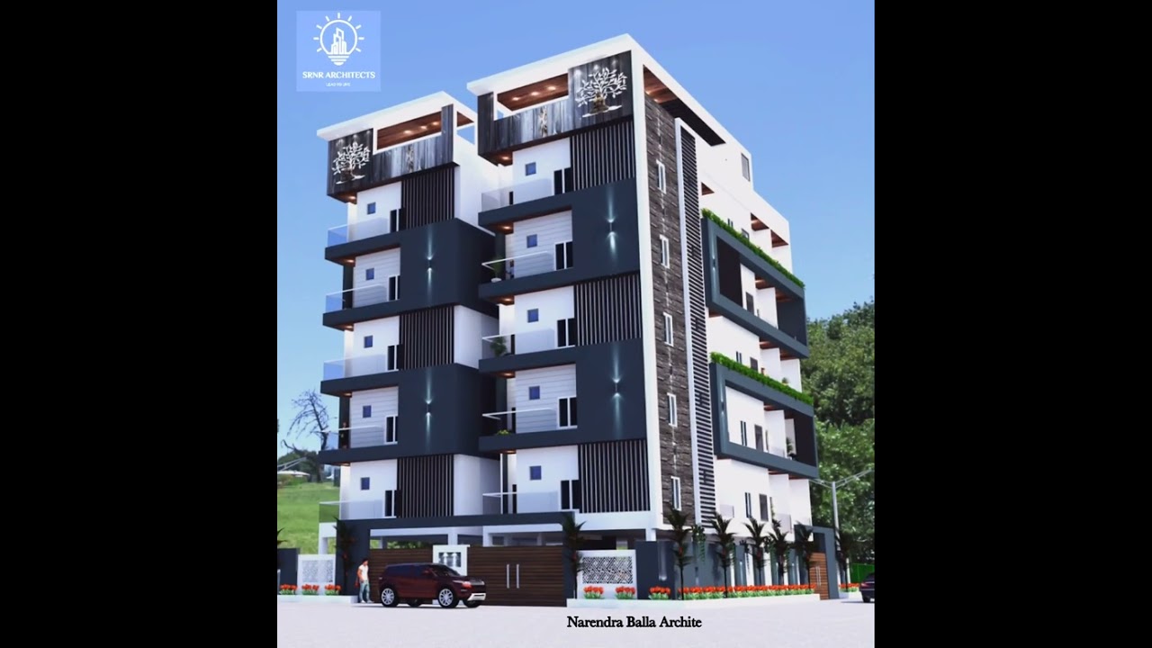 Exterior Design Of West-South Facing G+5 Apartment