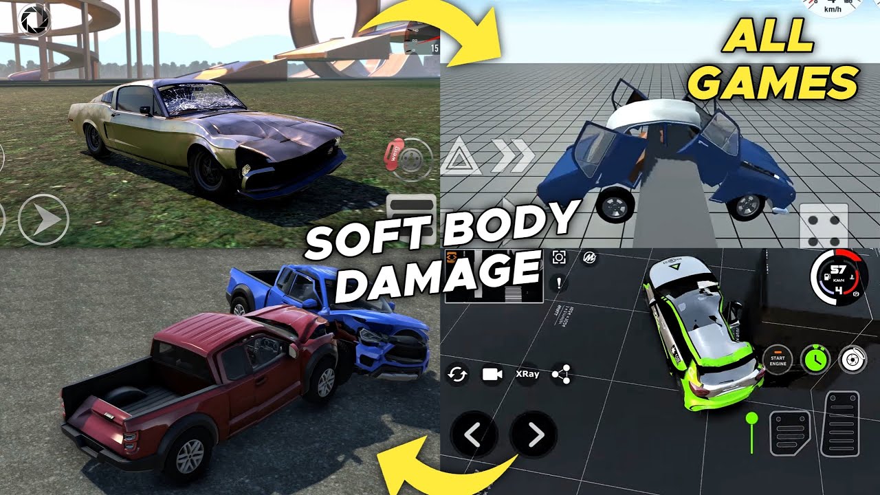 All Car Crash Simulator Games like BeamNG Drive with Soft Body DAMAGE Physics on Android & iOS 2025