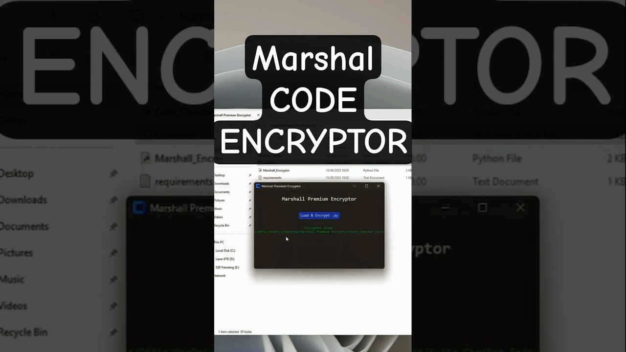 The Marshal Encryptor Every Python Dev Needs #python #tools #github