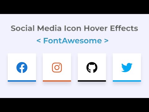 Social Media Icon Hover Effects Using FontAwesome Icon