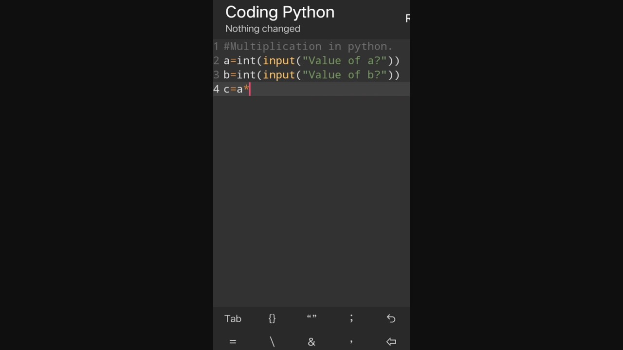 Multiplication in python | #python #codingzone