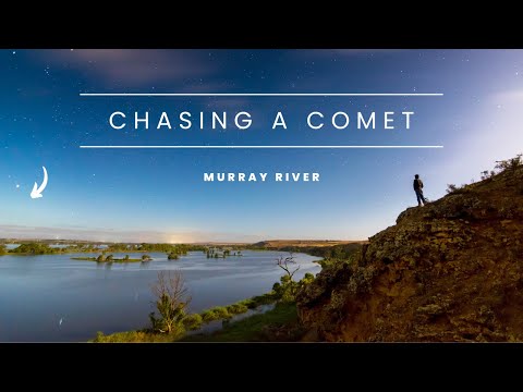 Green Comet, Mars & the River Murray | Comet C/2022 E3 ZTF landscape timelapse over Murray River, SA