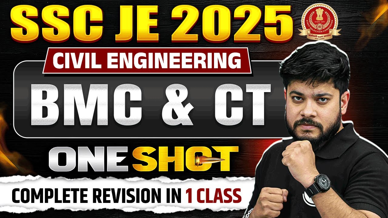 BMC & CT In ONE SHOT | SSC JE Civil Engineering Classes | Building Material & Construction
