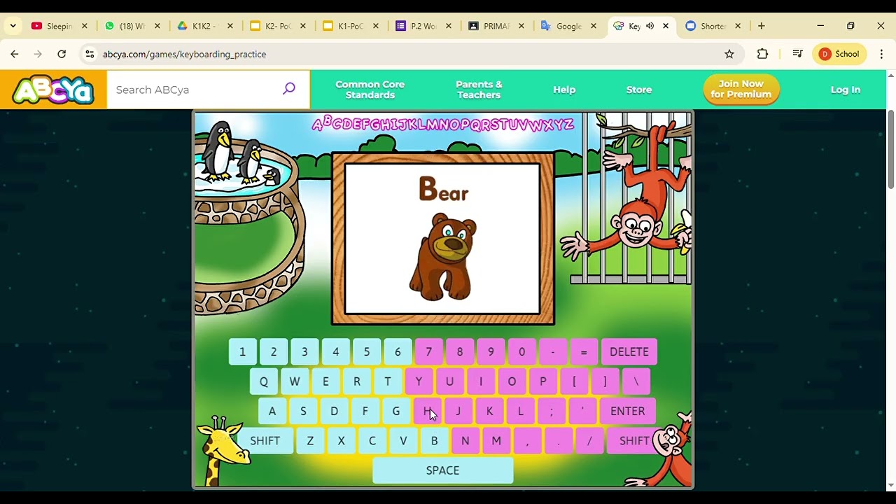 How to use Keyboard Zoo   Learn to Type • ABCya!