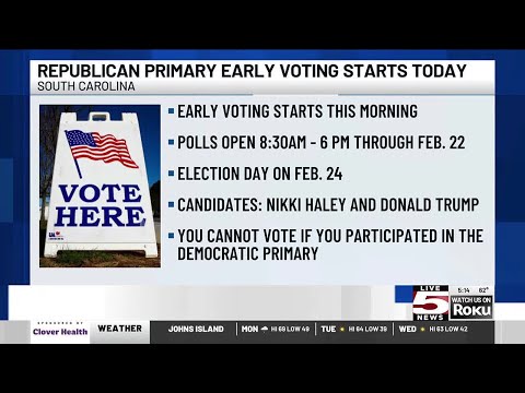 VIDEO: Early voting in SC Republican primary now underway