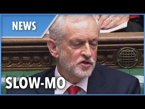 Jeremy Corbyn's alleged 'stupid woman' comment in slow motion