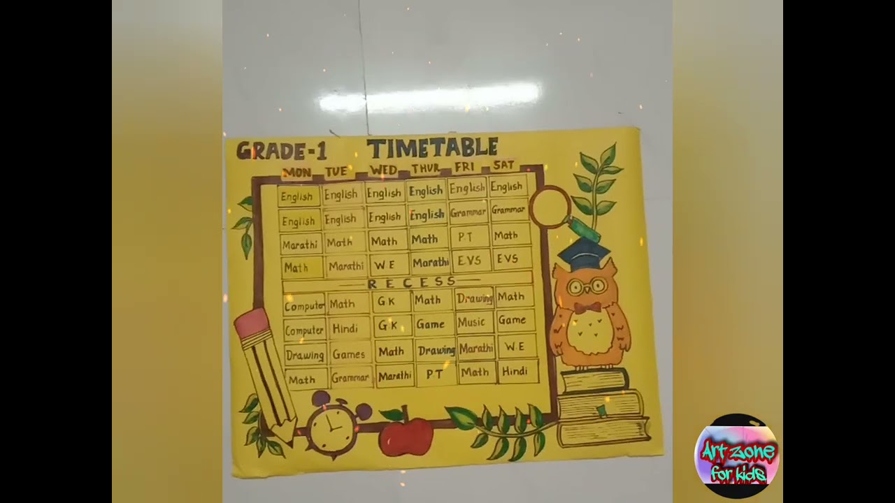 #classroom decoration #Time-table chart ideas 