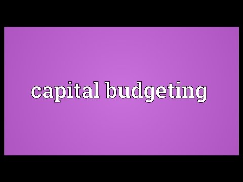 Capital budgeting Meaning