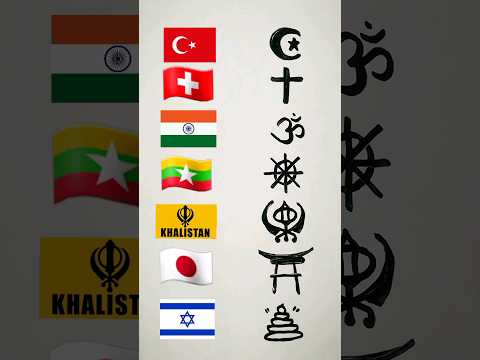 religions of the world | religious symbols of each country #religion #symbols