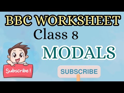 Modals | Class-8 | BBC | Practice Worksheets | English Grammar