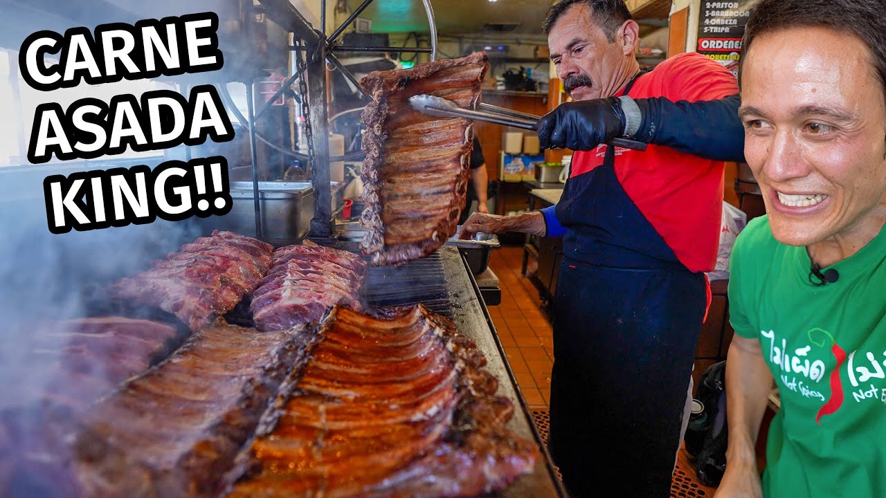 Mexican Street Food - CARNE ASADA KING!! 🥩 Mexican Steak, Ribs, and Quesadillas!!