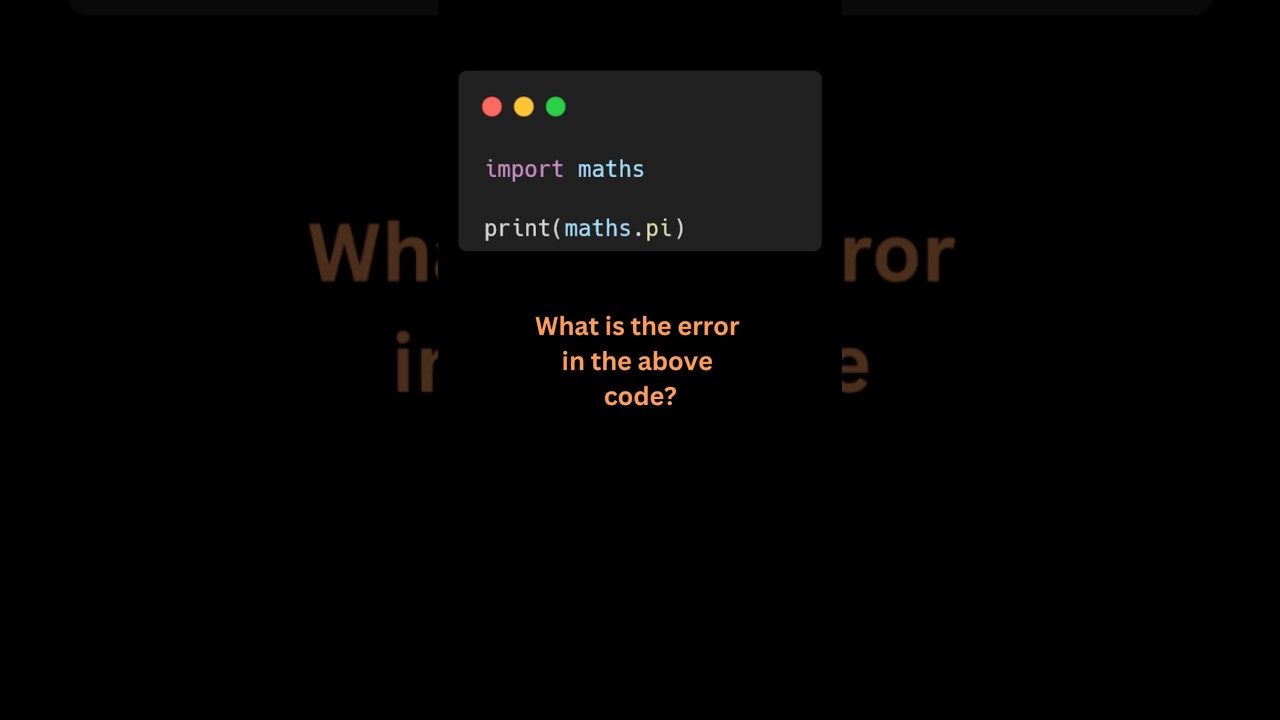 What is wrong with this code snippet? 🙄 #shorts #python #code #error