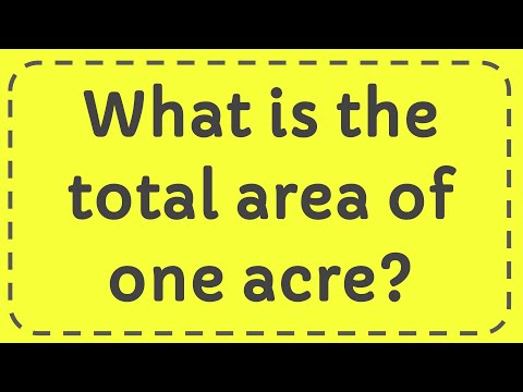 What is the total area of one acre?