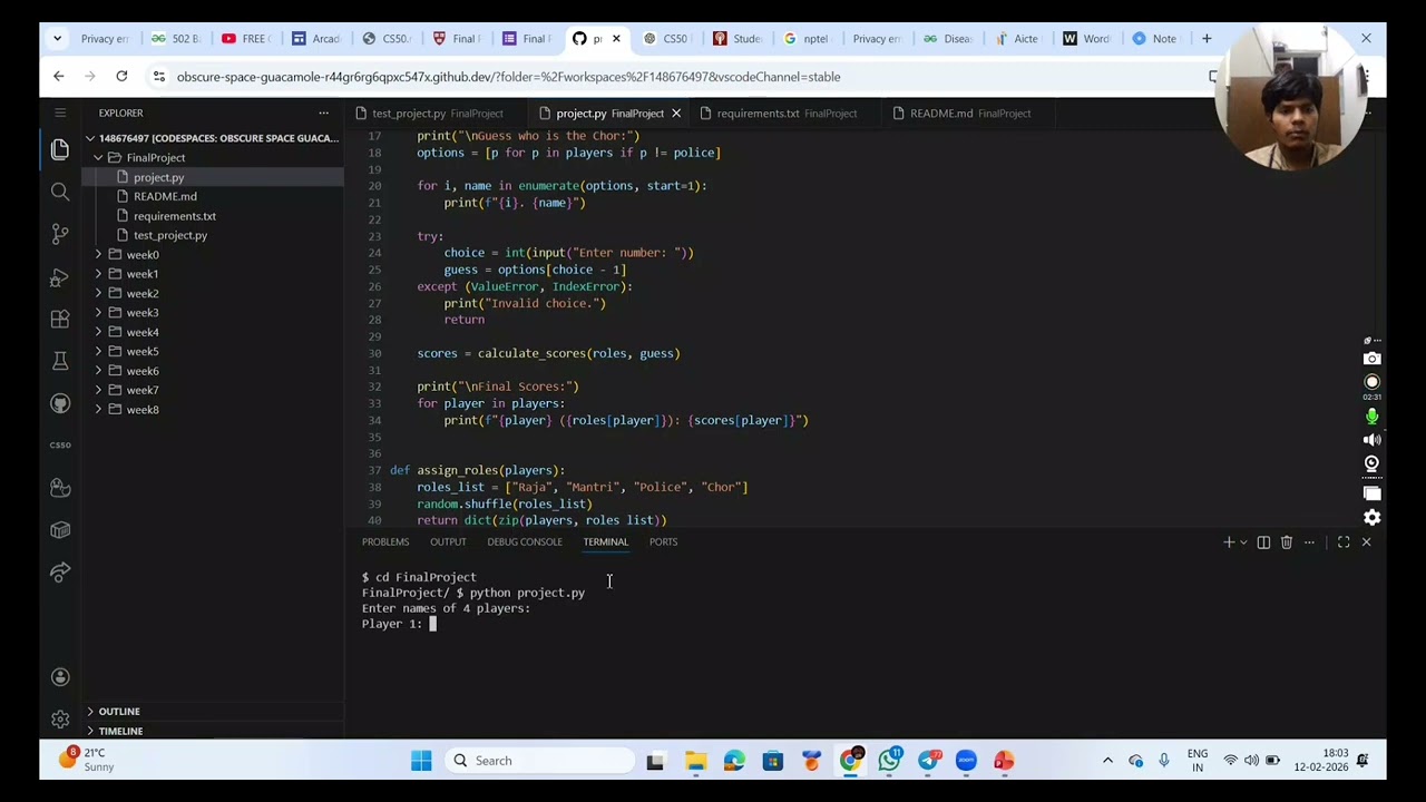 CS50 Python Harvard University Final Project 