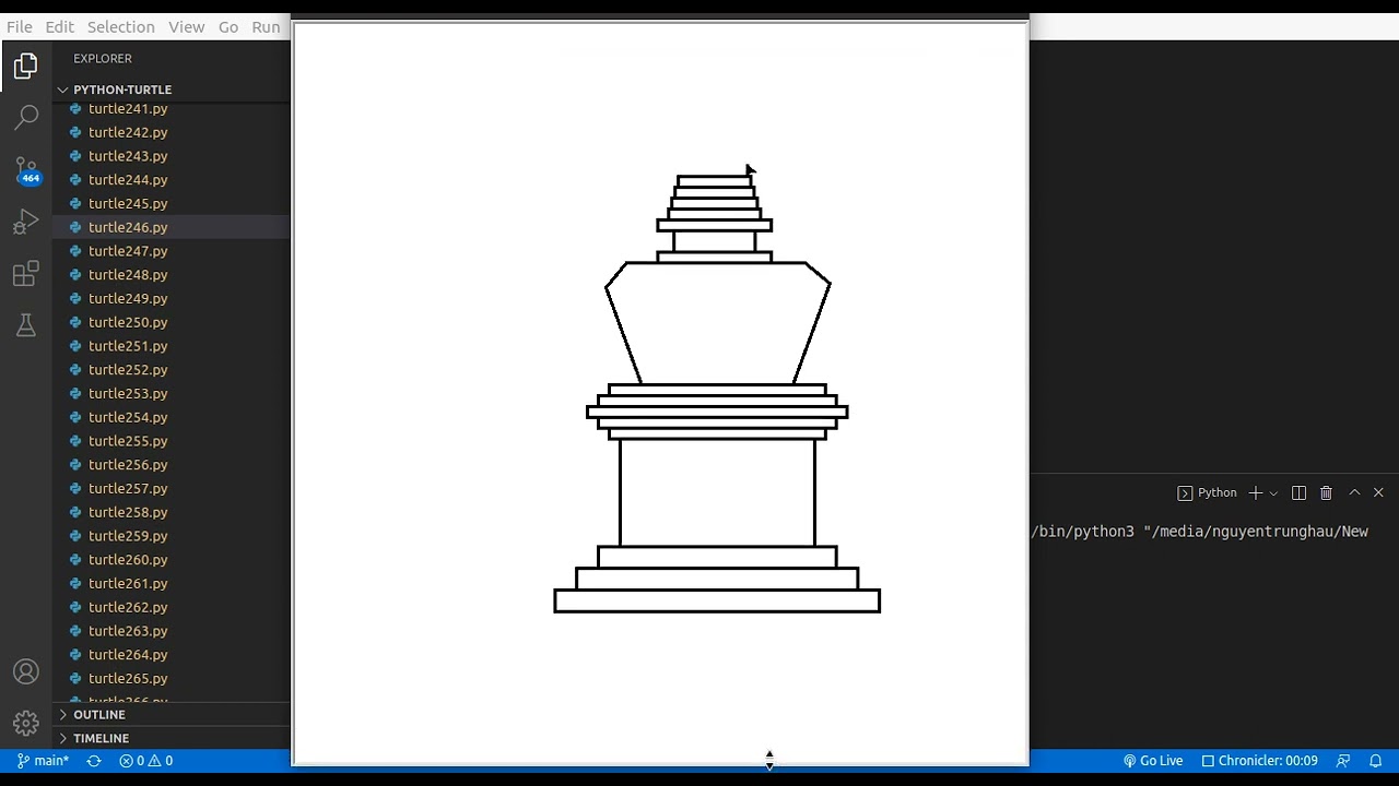 Draw a 7-storey tower in Python - App Stack