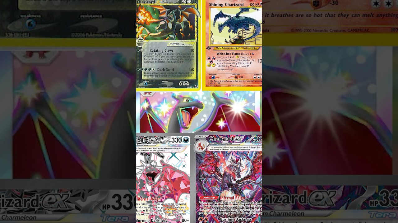 Every Shiny Charizard Card in Pokémon TCG