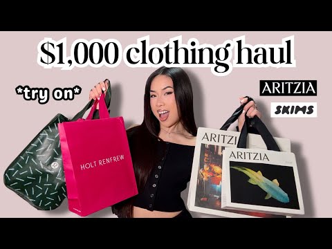 $1,000 TRY ON CLOTHING HAUL 2025 | aritzia, skims, iamgia, lululemon