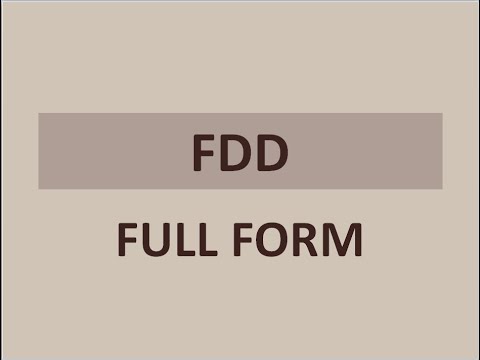 FDD || fdd full form || full form of fdd || fdd stands for