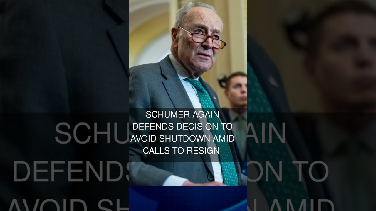 Schumer Again Defends Decision to Avoid Shutdown Amid Calls to Resign