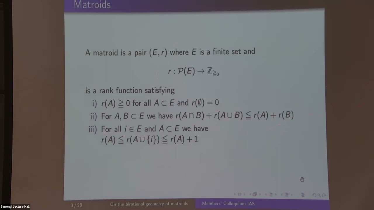 On the Birational Geometry of Matroids - Annette Werner
