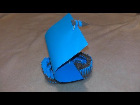 3D origami ship (boat) tutorial | The Secrets of OrigamiThe Secrets of ...