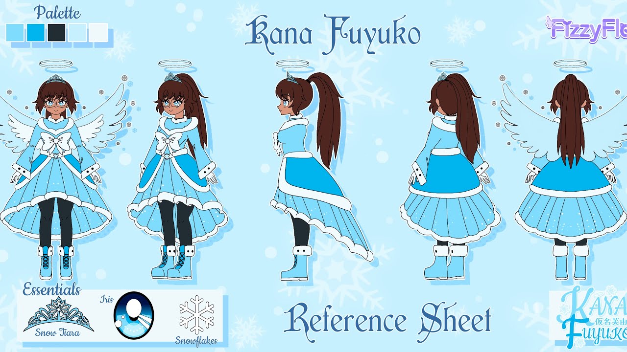 Kana Fuyuko's Reference Sheet! [Speedpaint]