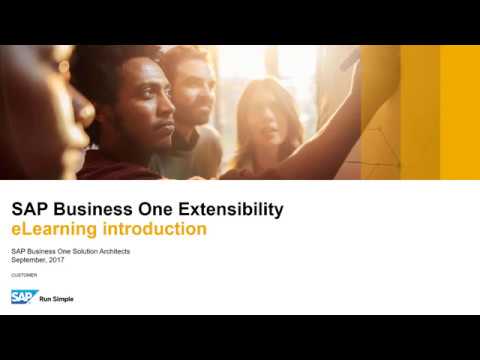 Overview of SAP Business One Extensibility 1/1