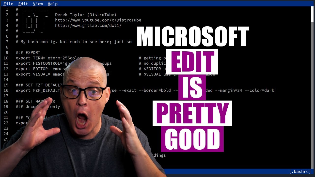 Microsoft Edit Is Great (Much Better Than Nano!)